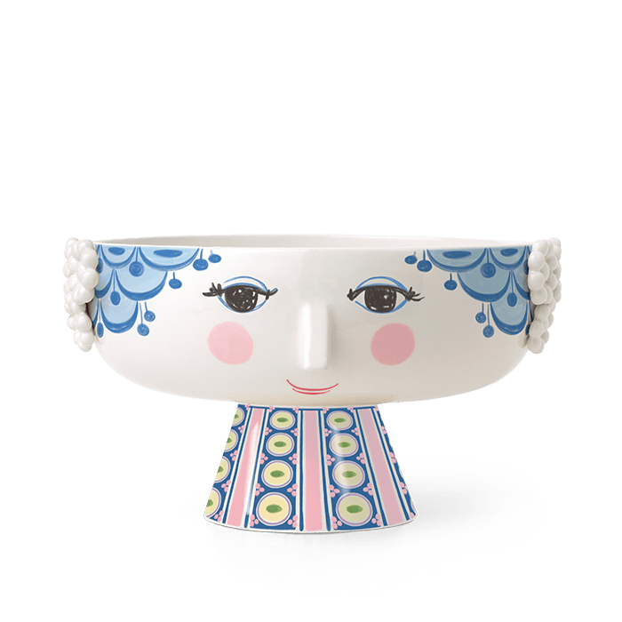 Bjørn Wiinblad Eva Bowl on Stand, Blue, Ø: 9.4" – rosendahl.com
