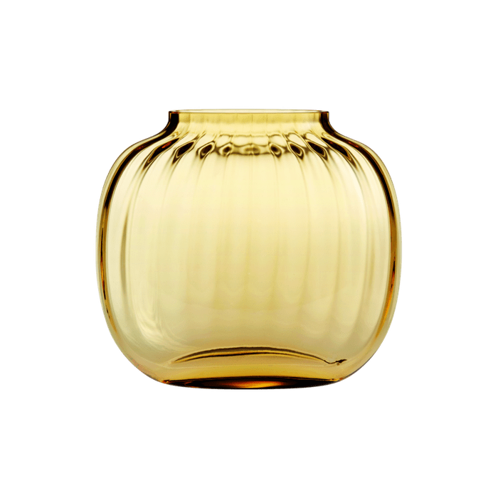Holmegaard Primula Oval Vase, Amber, H: 4.9" – rosendahl.com